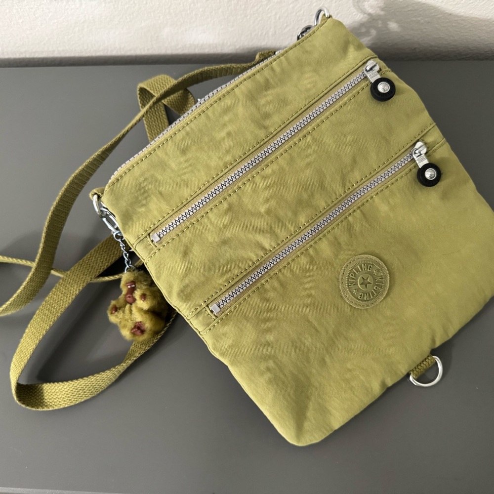 Kipling Green 2 In 1 Style Crossbody Bag Lightweight … - Gem